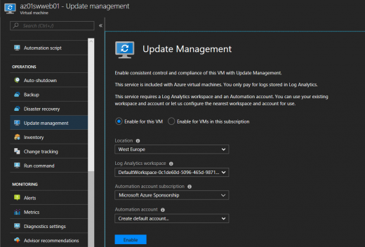 Microsoft Azure: implementare Update Management - WindowServer.it